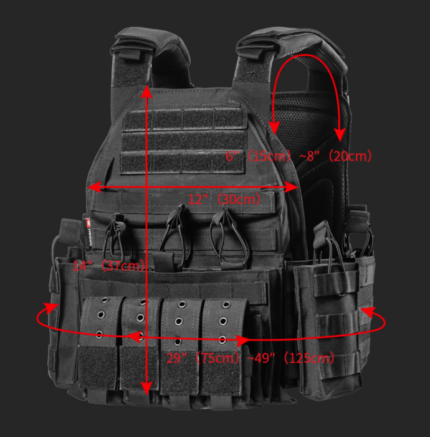 YAKEDA CHALECO TACTICO PORTAPLACAS TACTICAL VEST QUICK RELEASE STYLE MULTICAM BLACK - Bravo Dos Zero